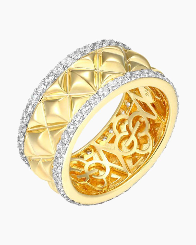 Thick Quilted Texture CZ Crystal Ring | Charles Garnier Paris 1901 ...