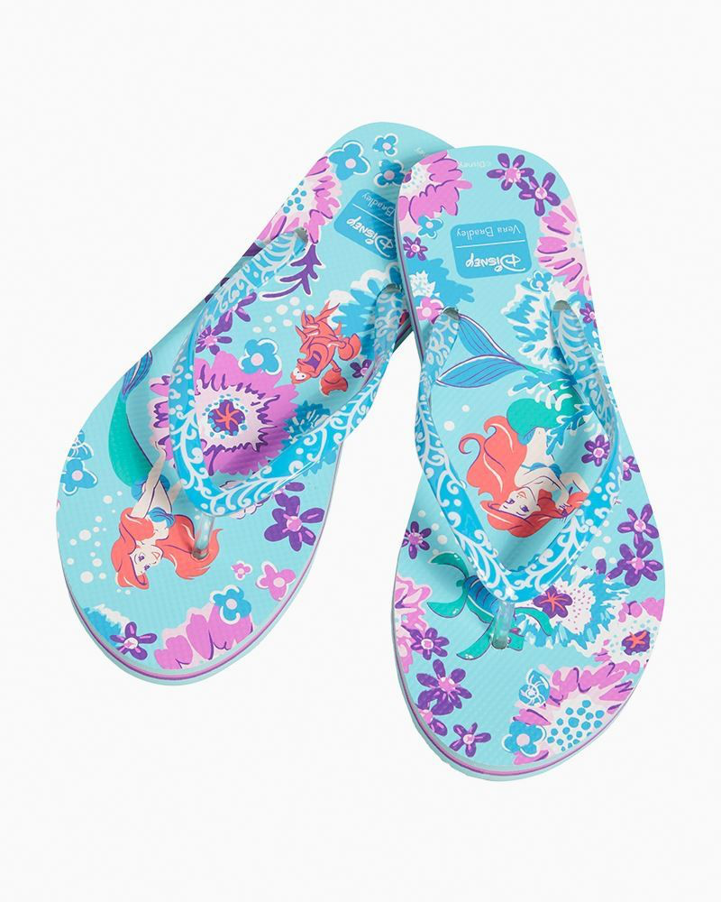 Disney Flip Flops in Ariel Floral | Vera Bradley | The Paper Store