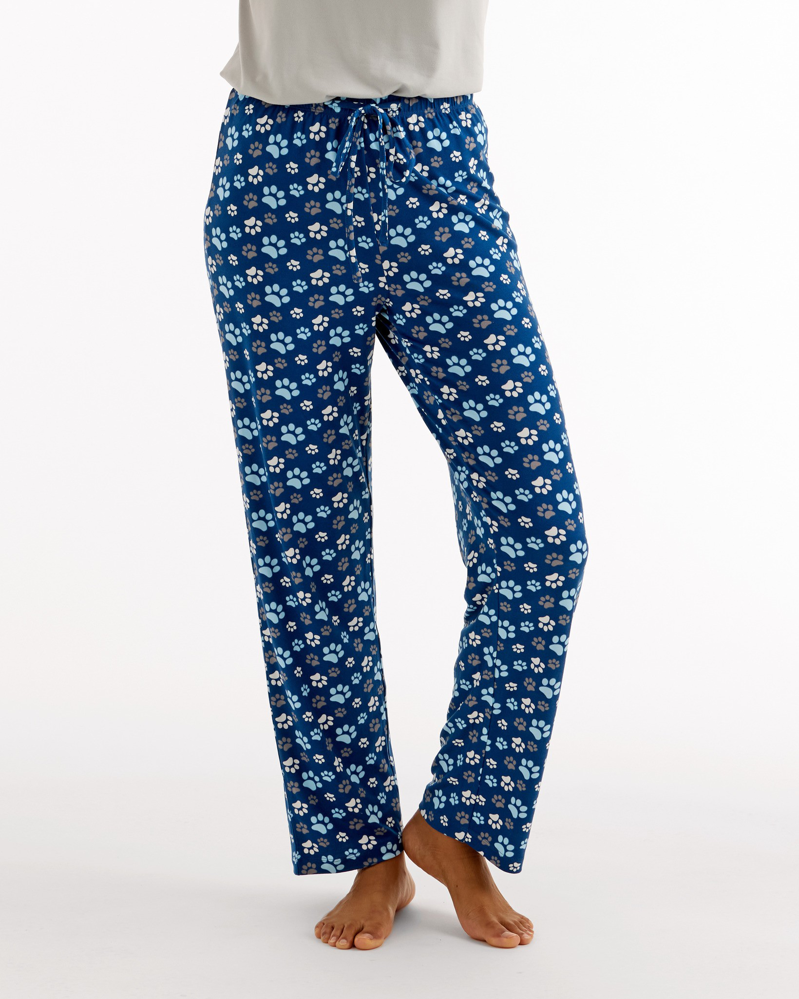 Navy Paw Print PJ Lounge Pants | mia & tess | The Paper Store