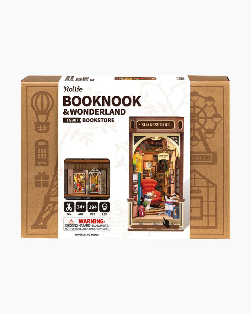 Bookstore DIY Miniature Book Nook Kit | Hands Craft | The Paper Store