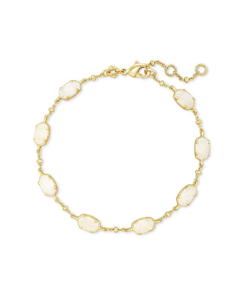 Emilie Gold Chain Bracelet in Iridescent Drusy | Kendra Scott | The ...