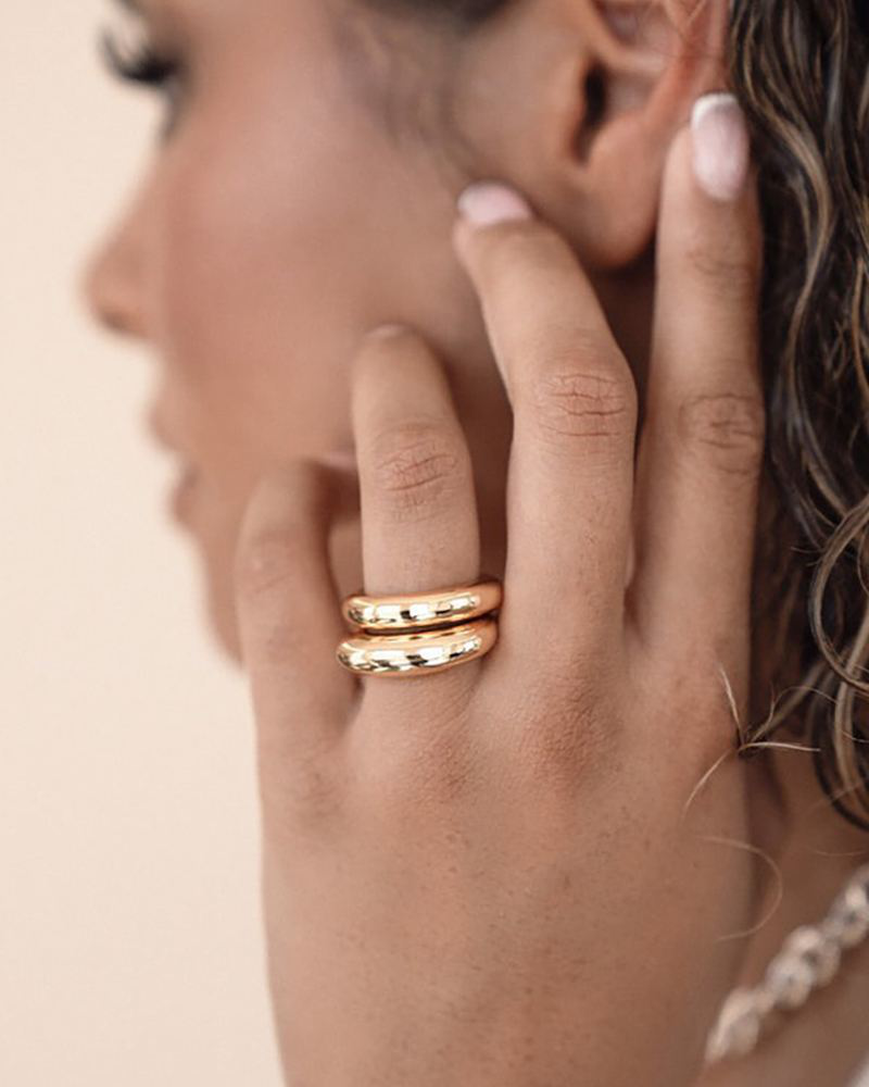 Modern Dome Ring Set | Ettika | The Paper Store