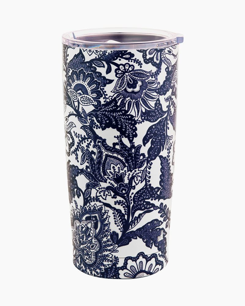 Stainless Steel Thermal Mug in Java Navy & White | Vera Bradley | The ...
