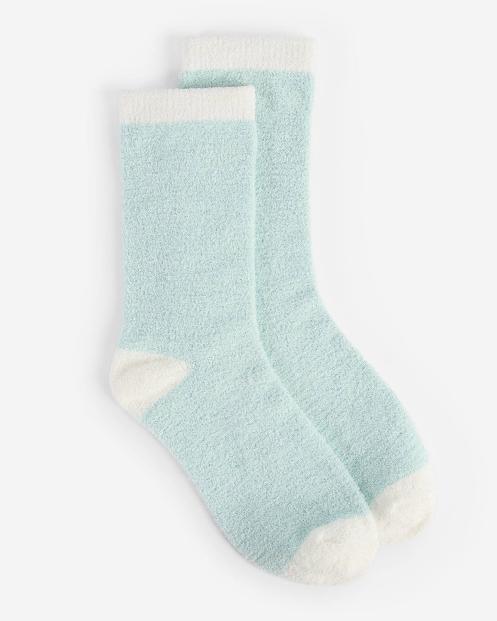 Solid Mint Green Cozy Socks | mia & tess | The Paper Store