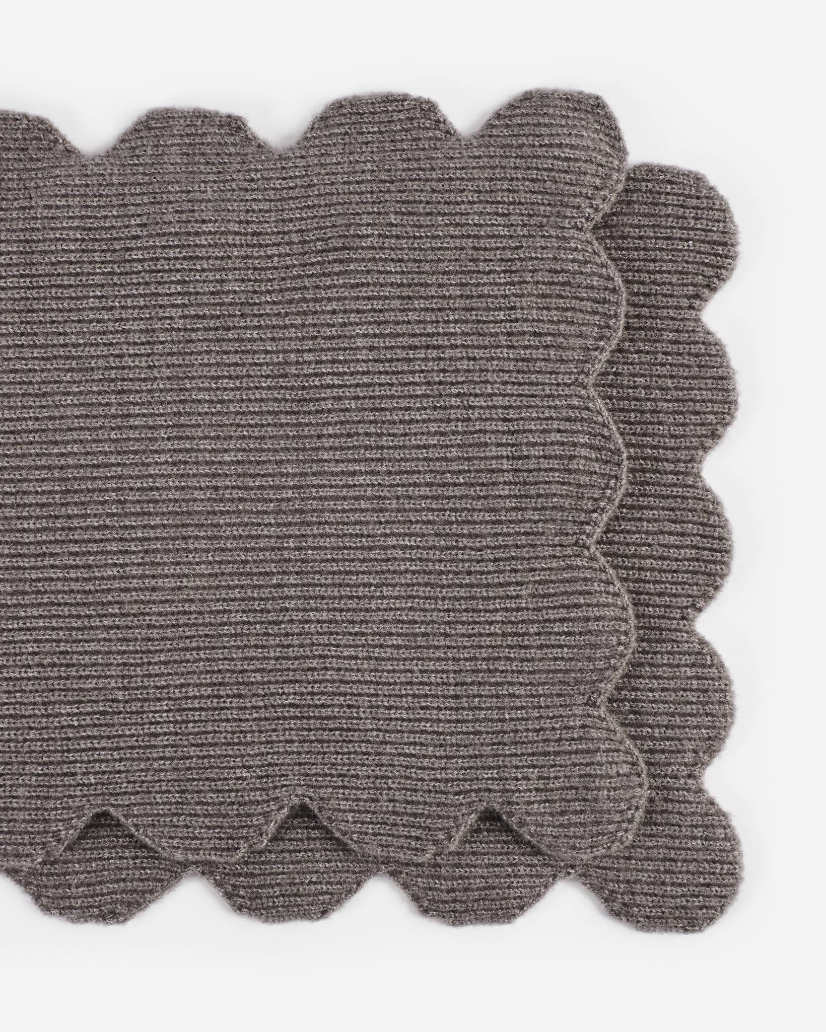 Heather Scalloped Edge Scarf in Grey | Uncharted Threads | The Paper Store
