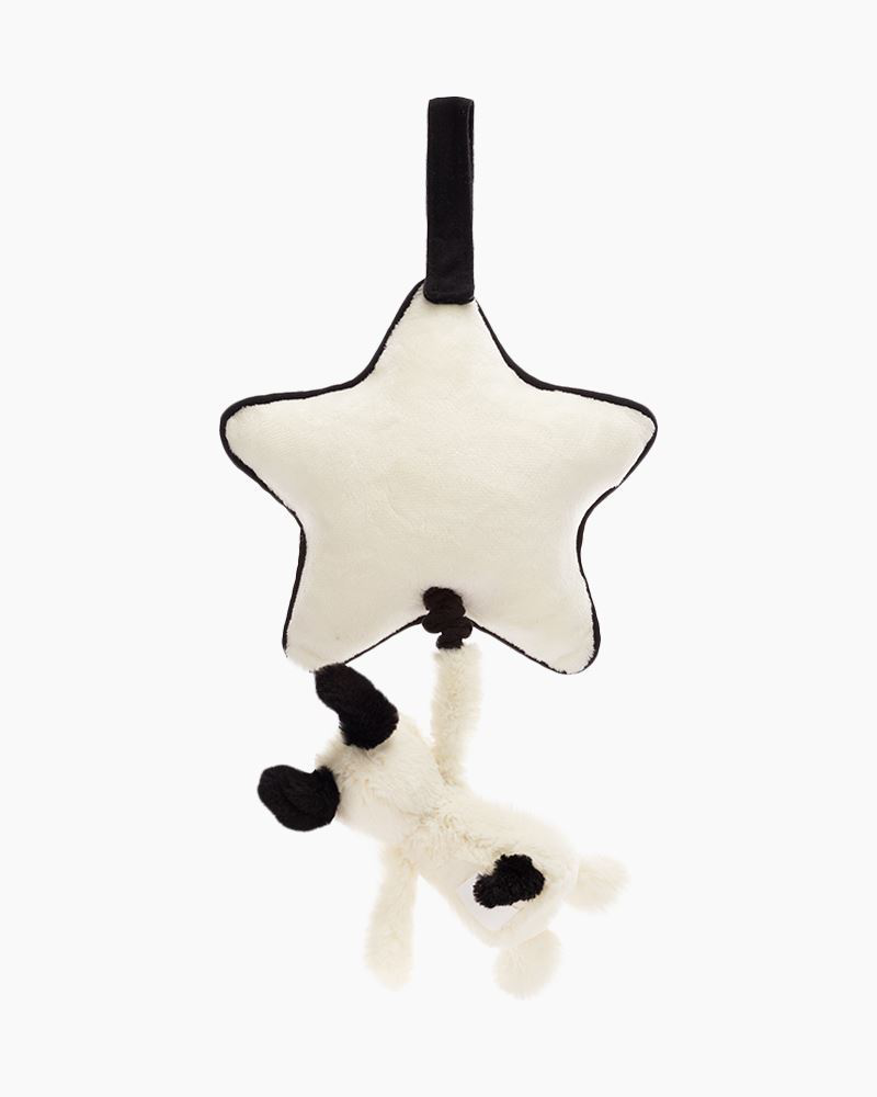 Bashful Black and Cream Puppy Musical Pull Plush Baby Toy | Jellycat ...
