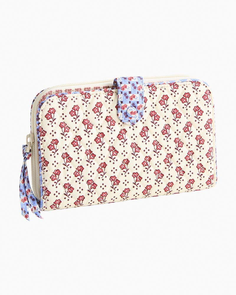 Large Tab Wallet in Rachel Ditsy | Vera Bradley | The Paper Store