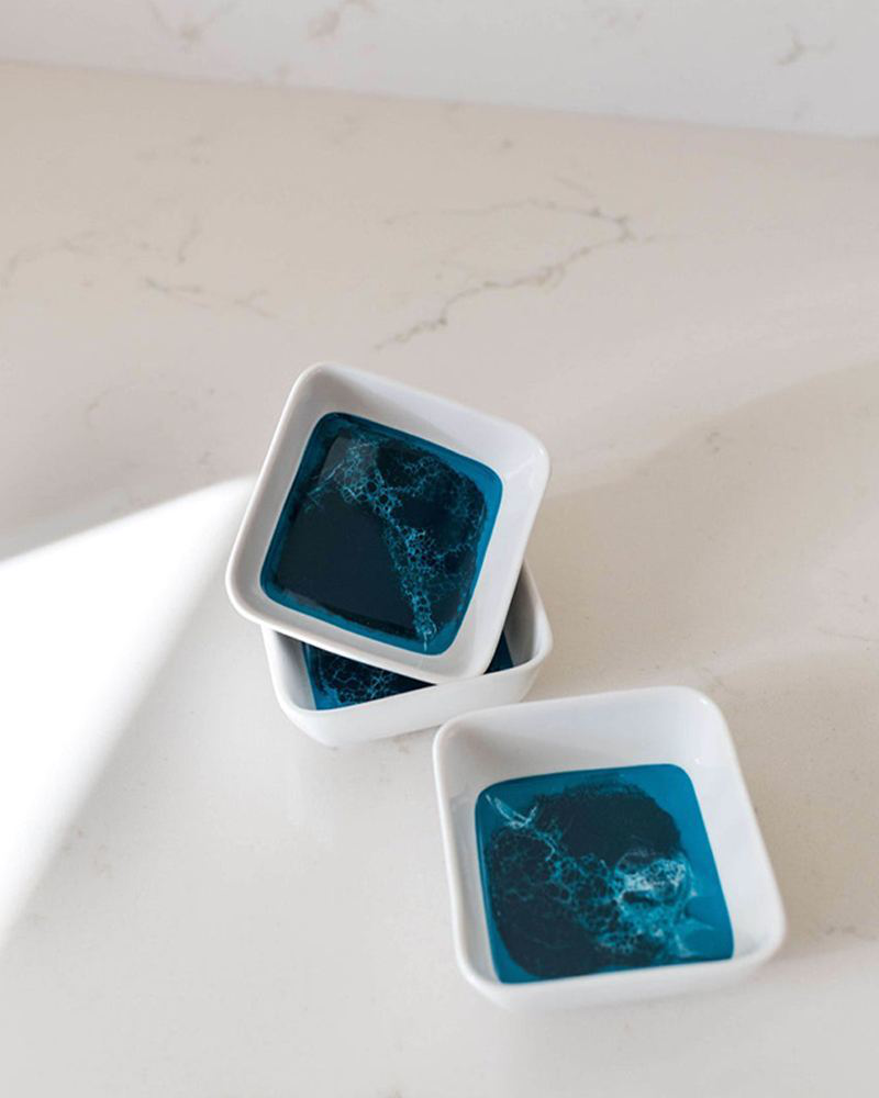 Ocean Vibes Resin Accented Ceramic Dipping Bowls | Lynn & Liana Designs ...
