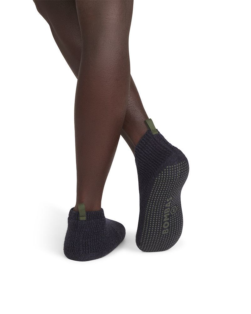 Marl Gripper Slippers in Navy | Bombas | The Paper Store