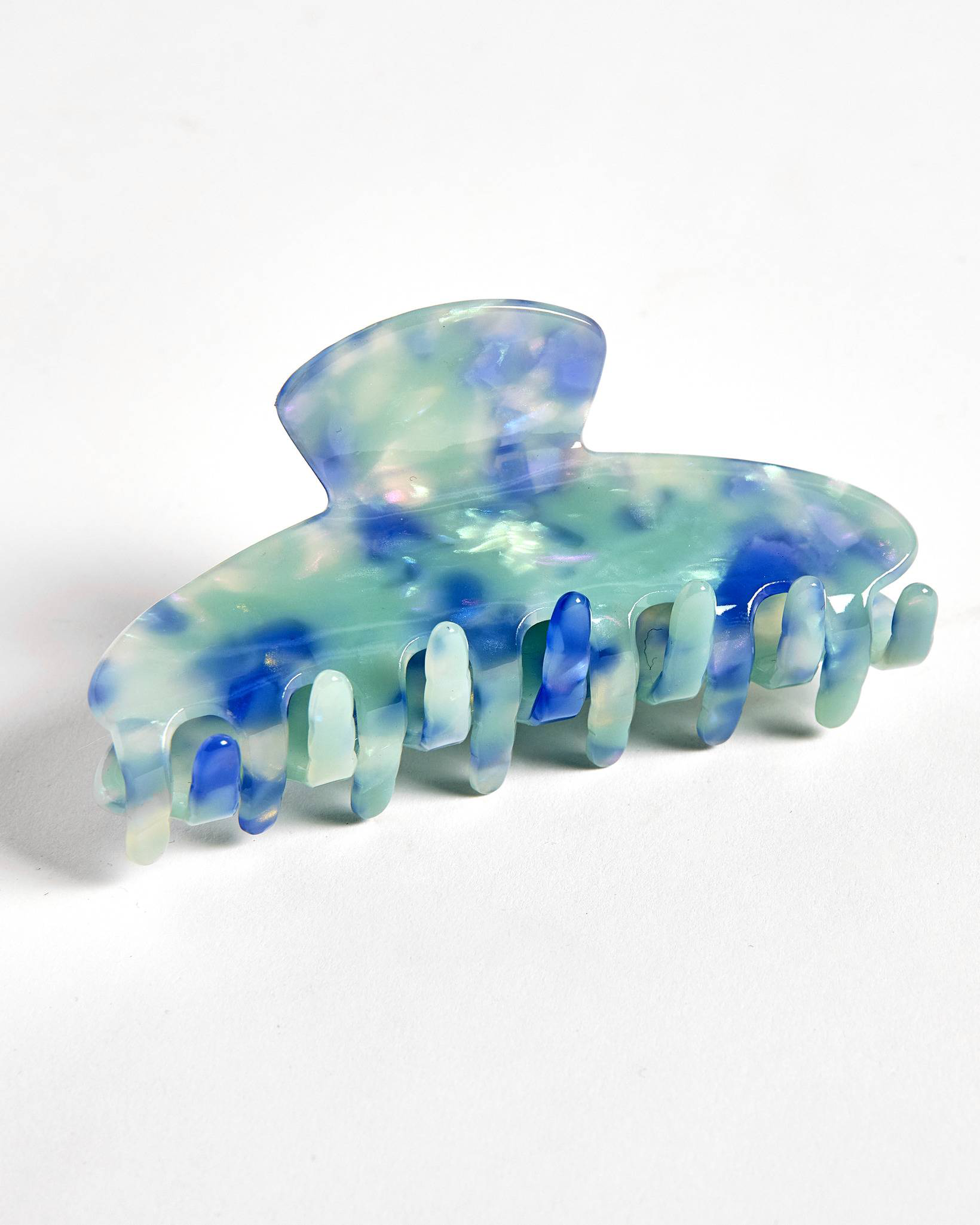 Blue Large Half Moon Hair Claw Clip | Never Better | The Paper Store
