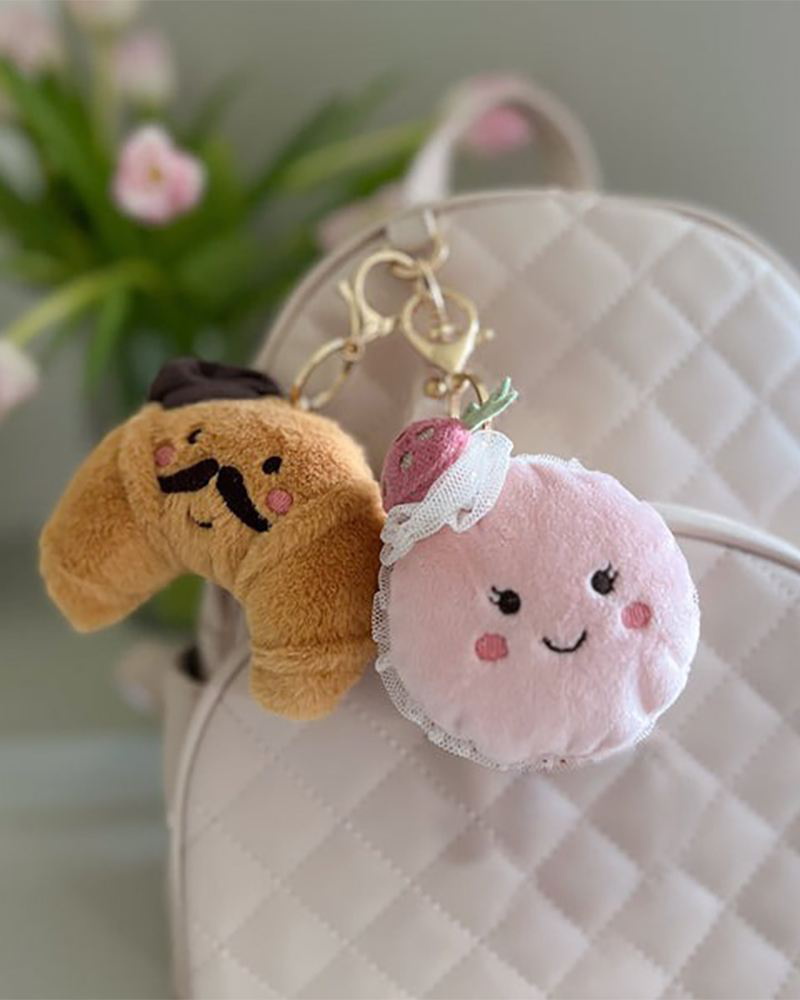 Marie Macaron Plush Bag Charm | Mon Ami | The Paper Store