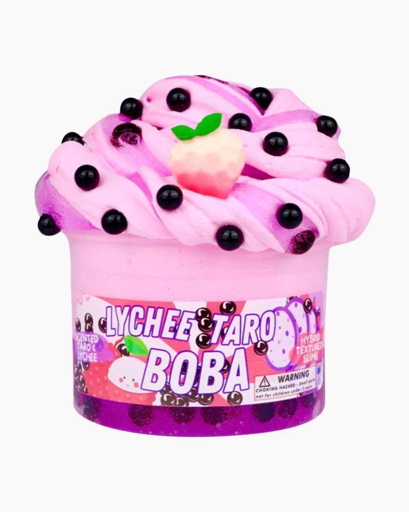 Lychee Taro Boba Butter Hybrid Slime | Dope Slimes | The Paper Store