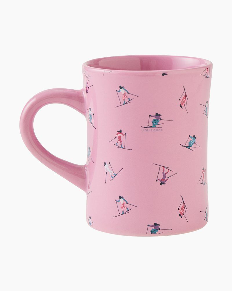Ski Ya Later Pattern Diner Mug in Violet Purple | Life Is Good | The ...