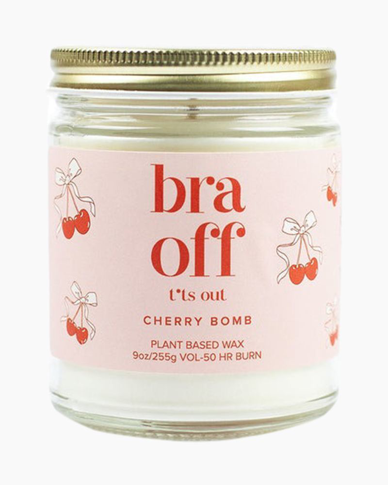 Bra Off T*ts Out 9 oz. Soy Candle | Broken Top Brands Inc | The Paper Store
