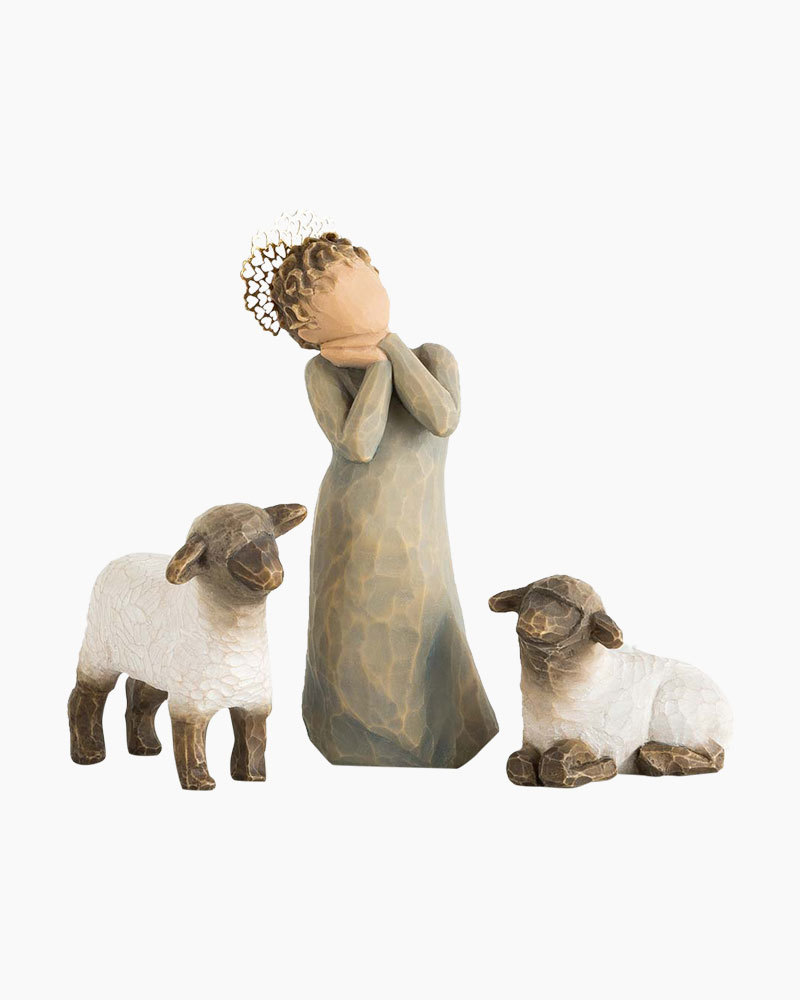 Little Shepherdess Nativity Figurines - Behold, a little love on earth ...