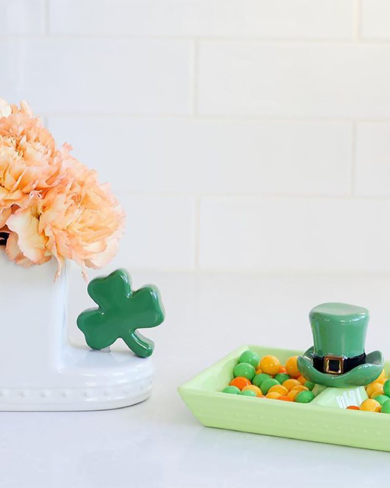 mini Shamrock Ceramic Platter Ornament | Nora Fleming | The Paper Store