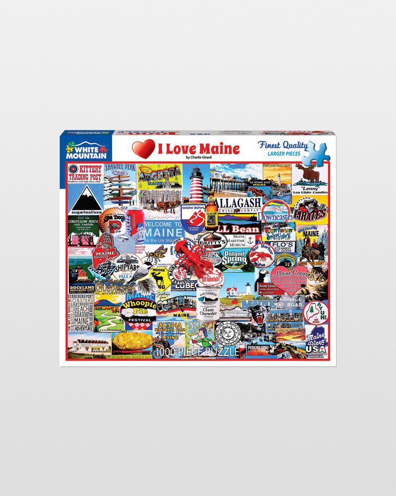 I Love Maine Jigsaw Puzzle (1,000 pc) | White Mountain Puzzles | The ...
