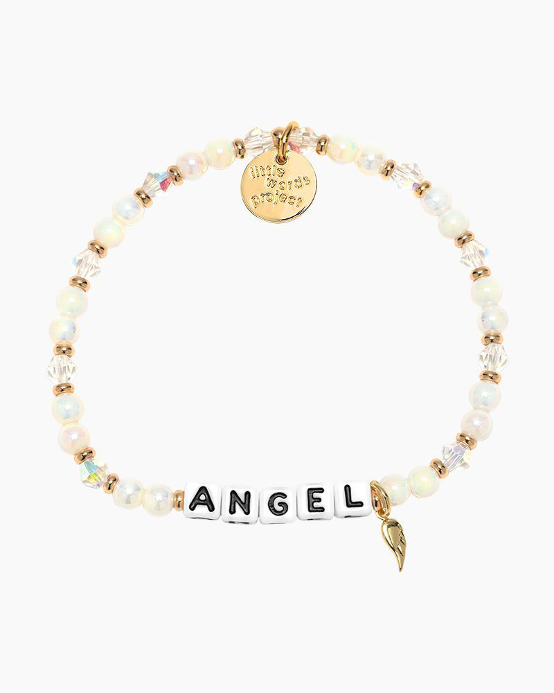 Angel Wing Charm Beaded Bracelet | Little Words Project | The Paper Store
