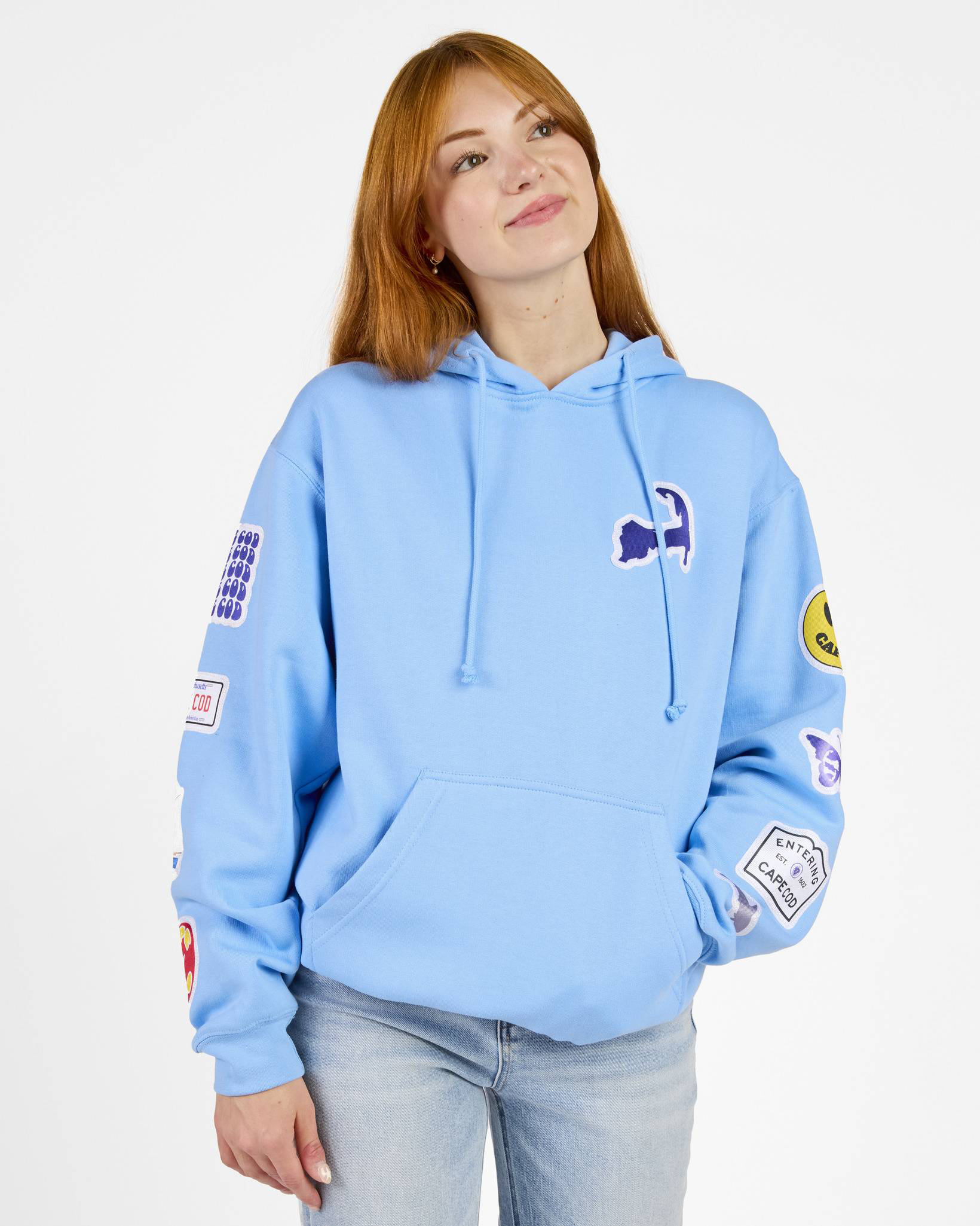 Cape Cod Cherries Hoodie in Light Blue | BROdenim | The Paper Store