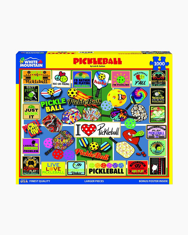 Pickleball Jigsaw Puzzle (1,000 pc.) | White Mountain Puzzles | The ...