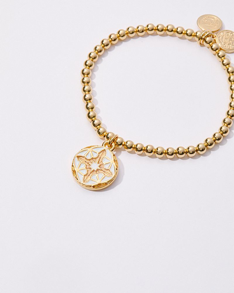 White Butterflies Stretch Beaded Bracelet | Metal Alchemist | The Paper ...