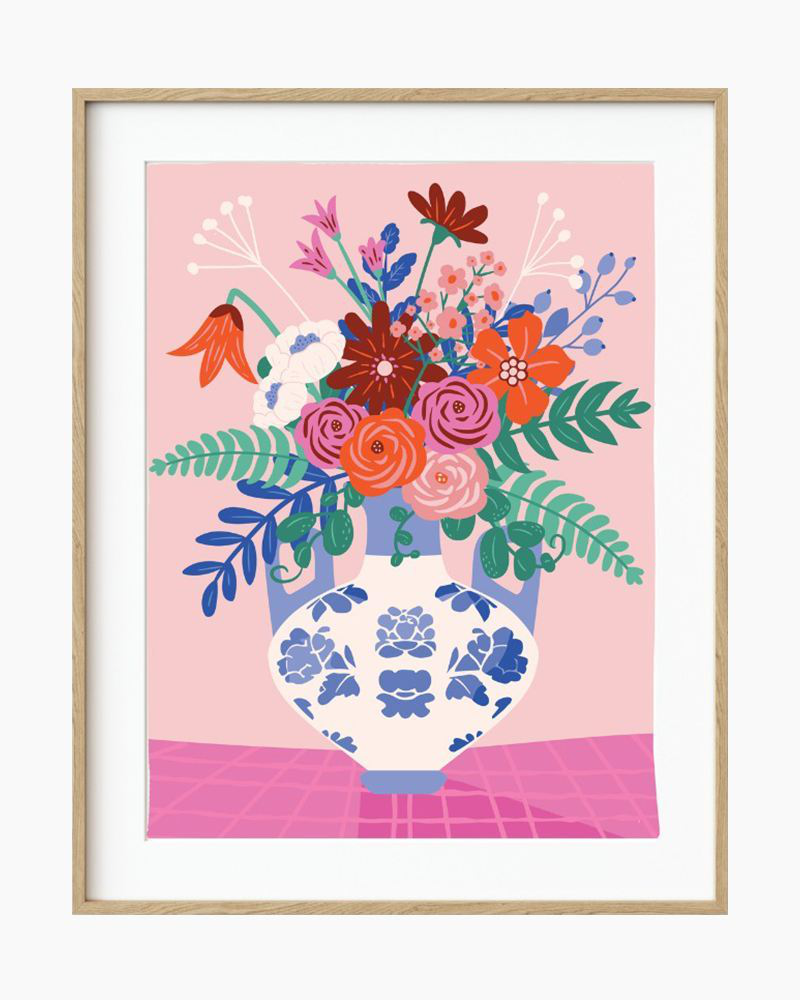 Blue-Ming Paint By Number Kit | Pink Picasso Kits | The Paper Store