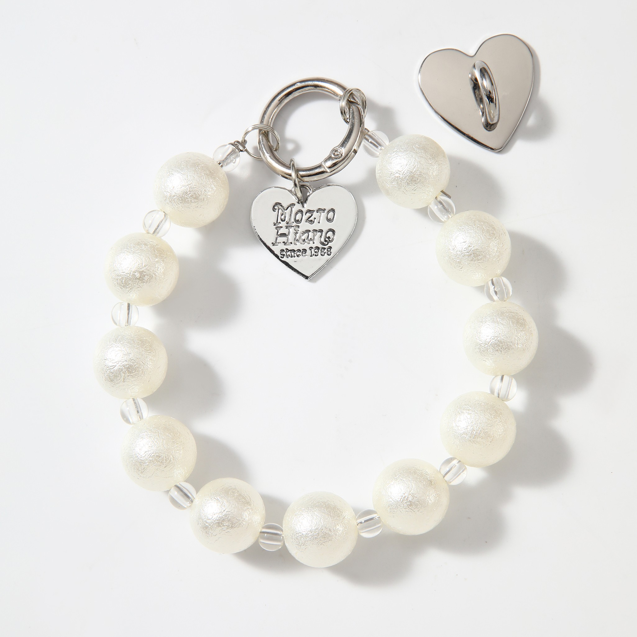 Pearls Silver Phone Charm | Sticky Bestie | The Paper Store