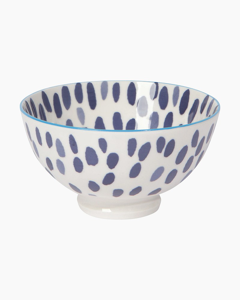 Blue Spots Stamped Bowl (4 inch) | Now Designs | The Paper Store