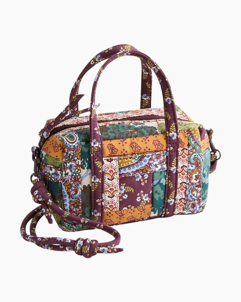 Mini Original Duffel Crossbody Bag in Fall Harvest Patchwork | Vera Bradley | The Paper Store