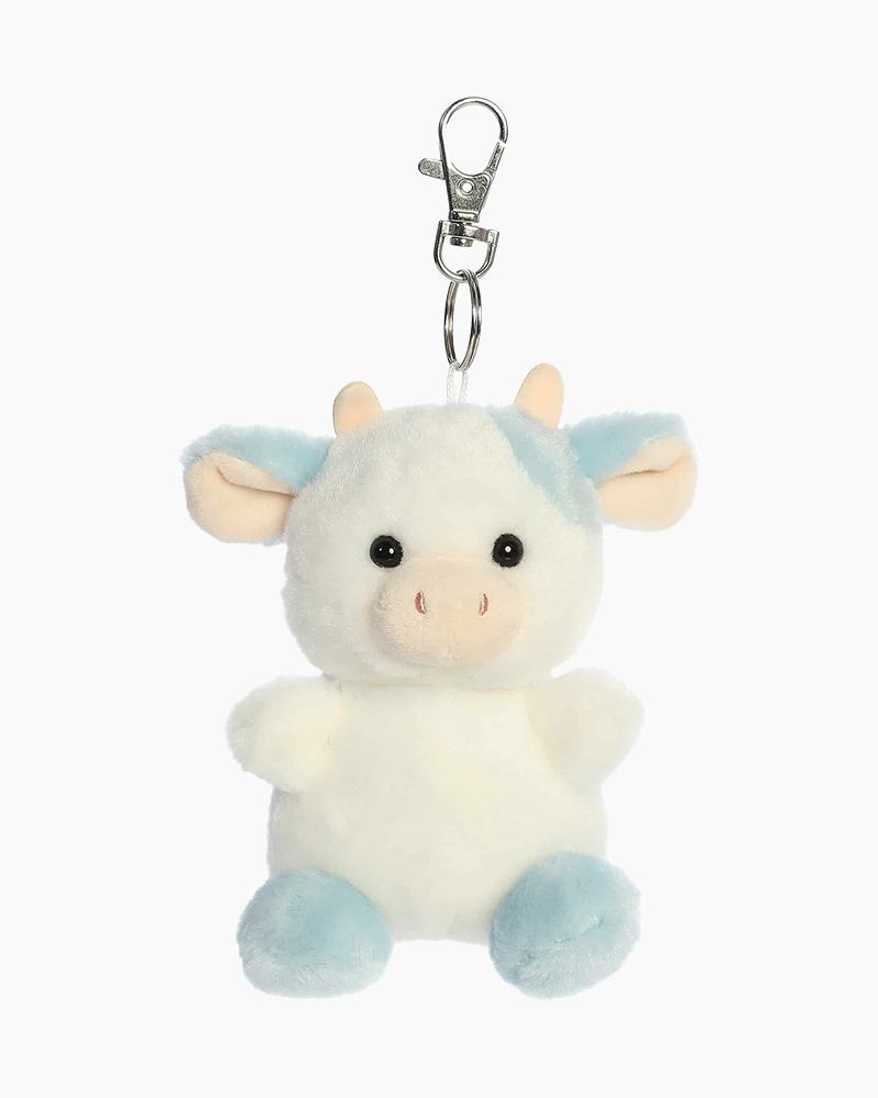 Skyla Blueberry Cow Palm Pals Clip-On Plush | Palm Pals | The Paper Store