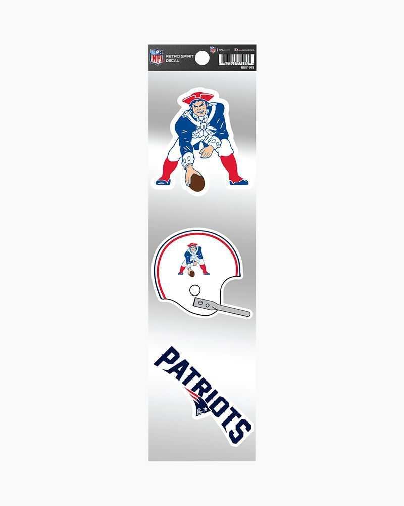 New England Patriots 3-Piece Retro Spirit Decals | Rico Industries ...