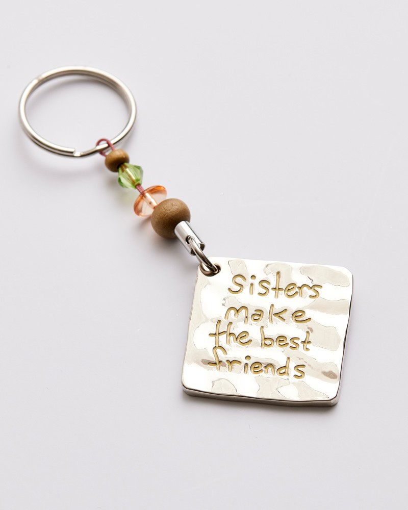 Sisters Best Friends Keychain | Natural Life | The Paper Store