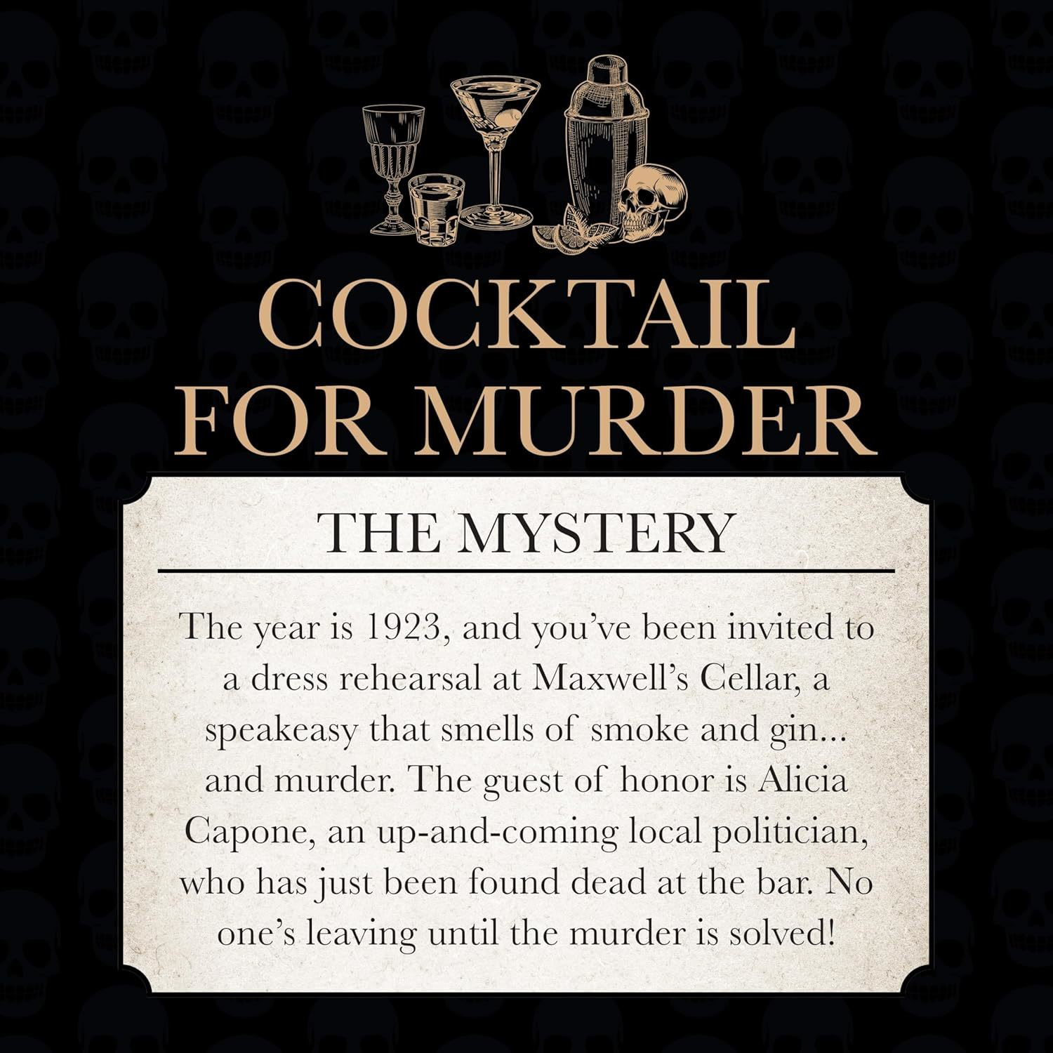 Cocktail for Murder Mystery Game | University Games | The Paper Store