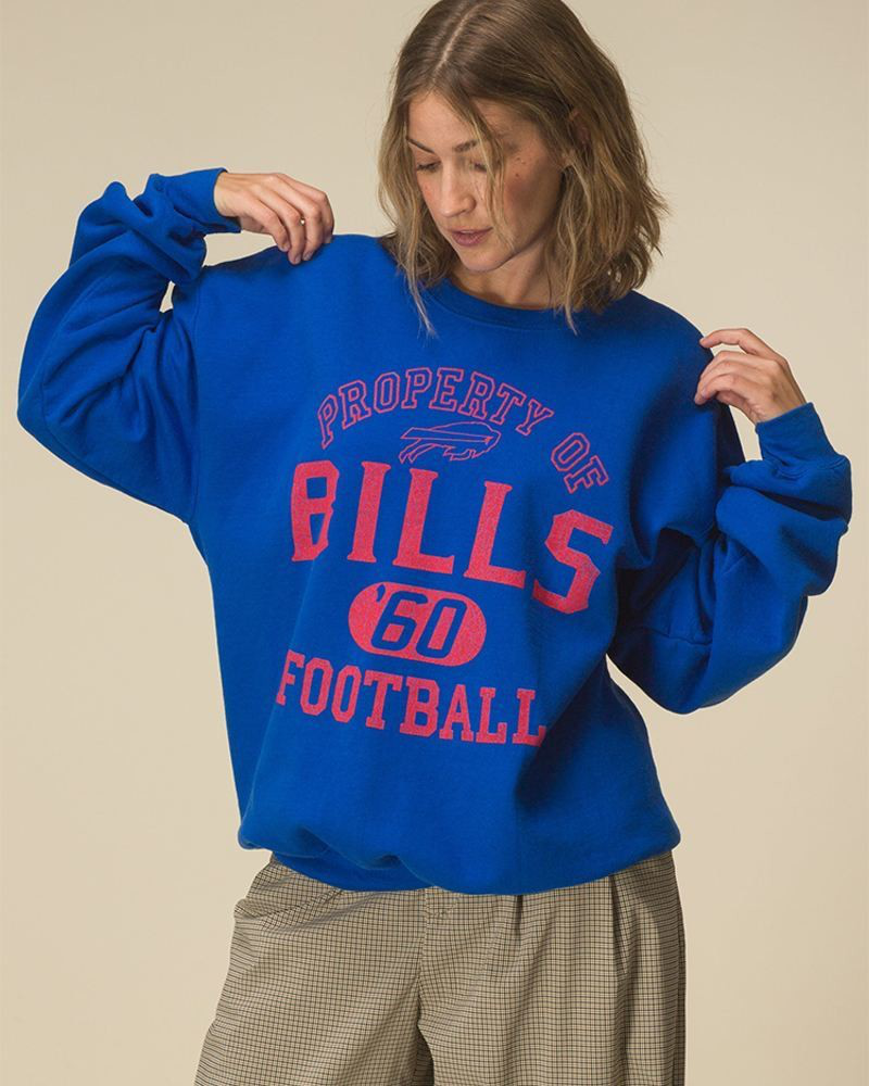Buffalo Bills Property Flea Market Crew Fleece in Royal | Junk Food ...