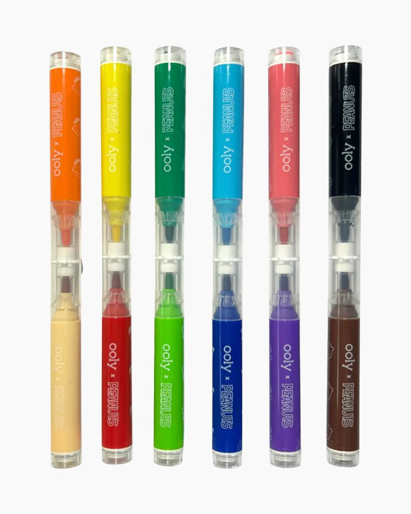 OOLY x Peanuts Double-Ended Brush & Stamp Markers | International ...