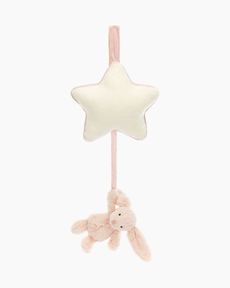 Bashful Blush Bunny Musical Pull Plush Baby Toy | Jellycat | The Paper ...