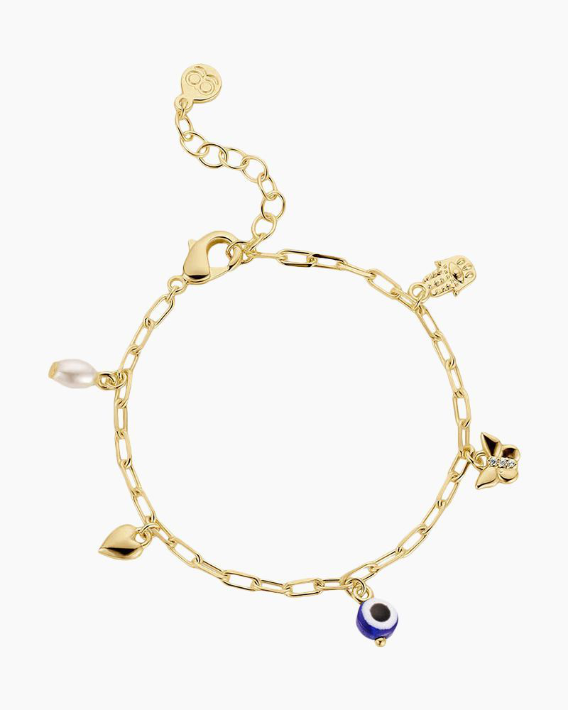 Connection Mini Charm Bracelet in Gold | Gorjana | The Paper Store