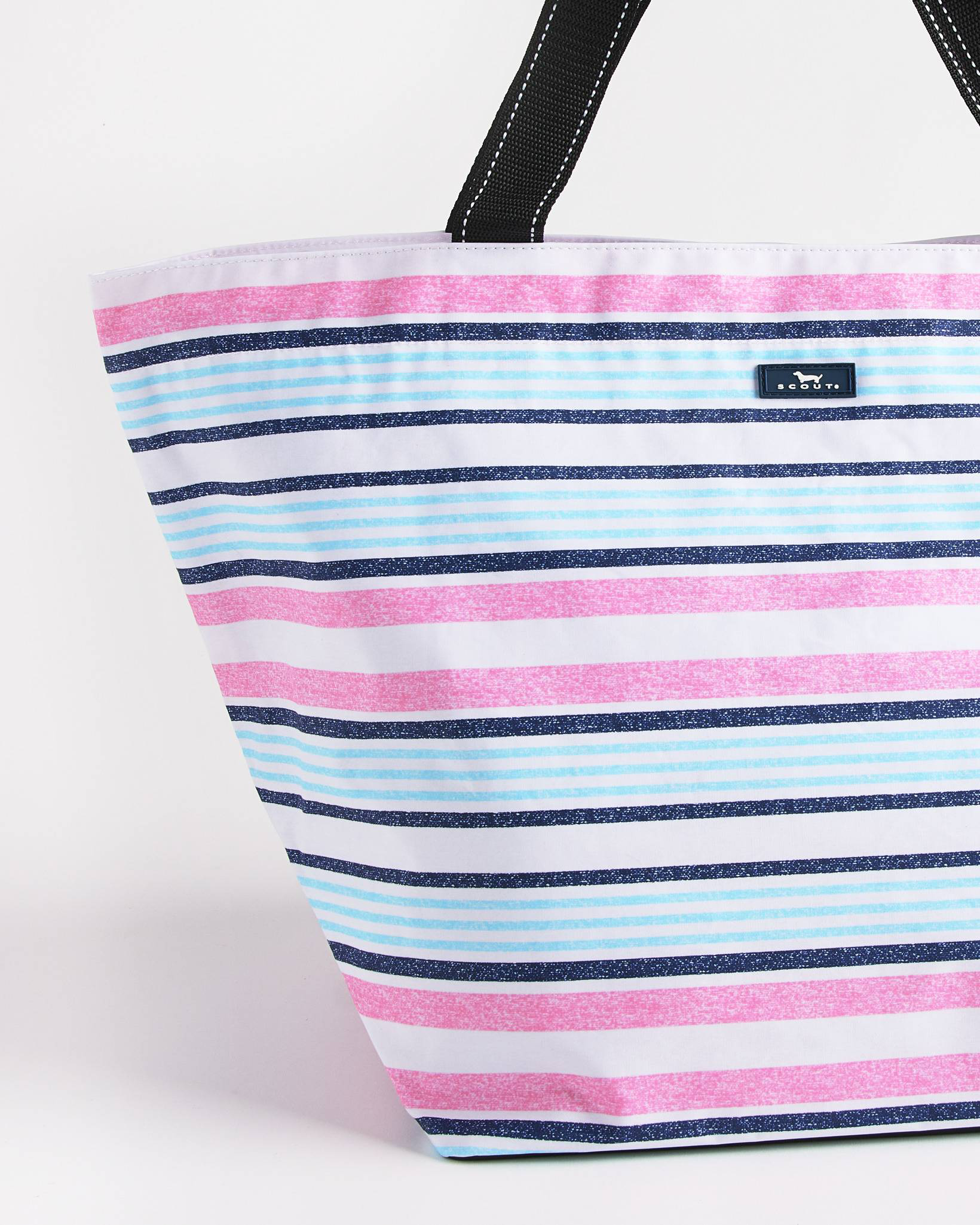 Exclusive Weekender Travel Bag in Pink & Blue Lines | SCOUT | The Paper ...