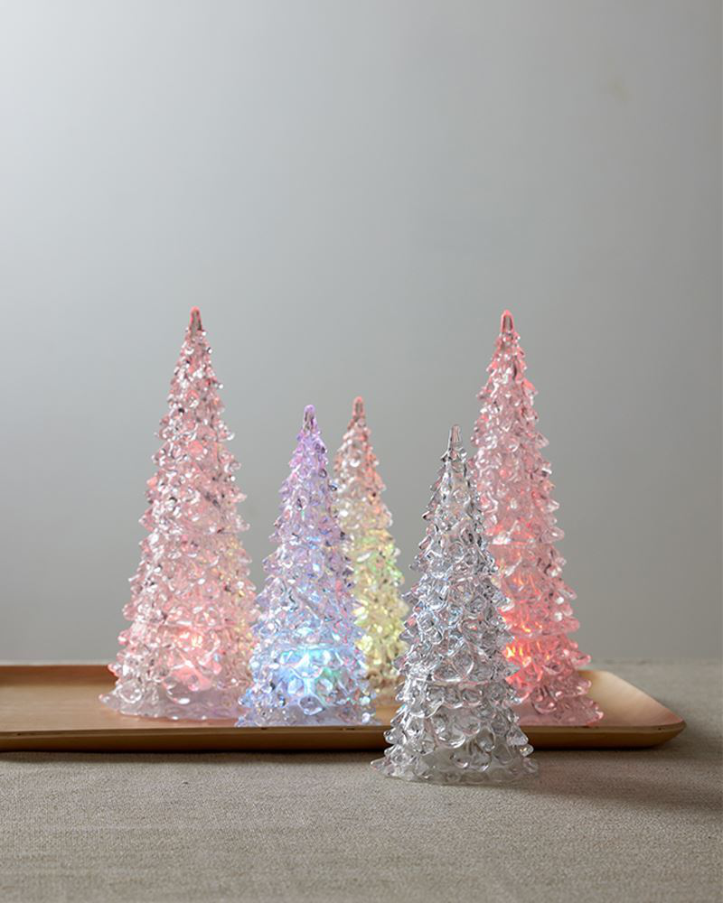 Color-Changing LED Acrylic Trees (Set of 5) | Merry Makers | The Paper ...