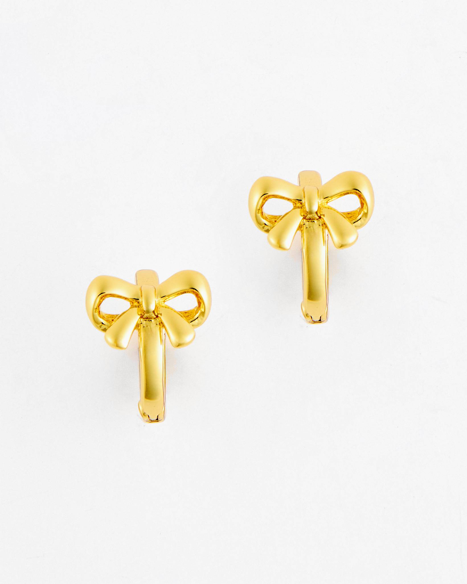 Bow Detail Hoop Earrings in Gold | Uncharted Threads | The Paper Store