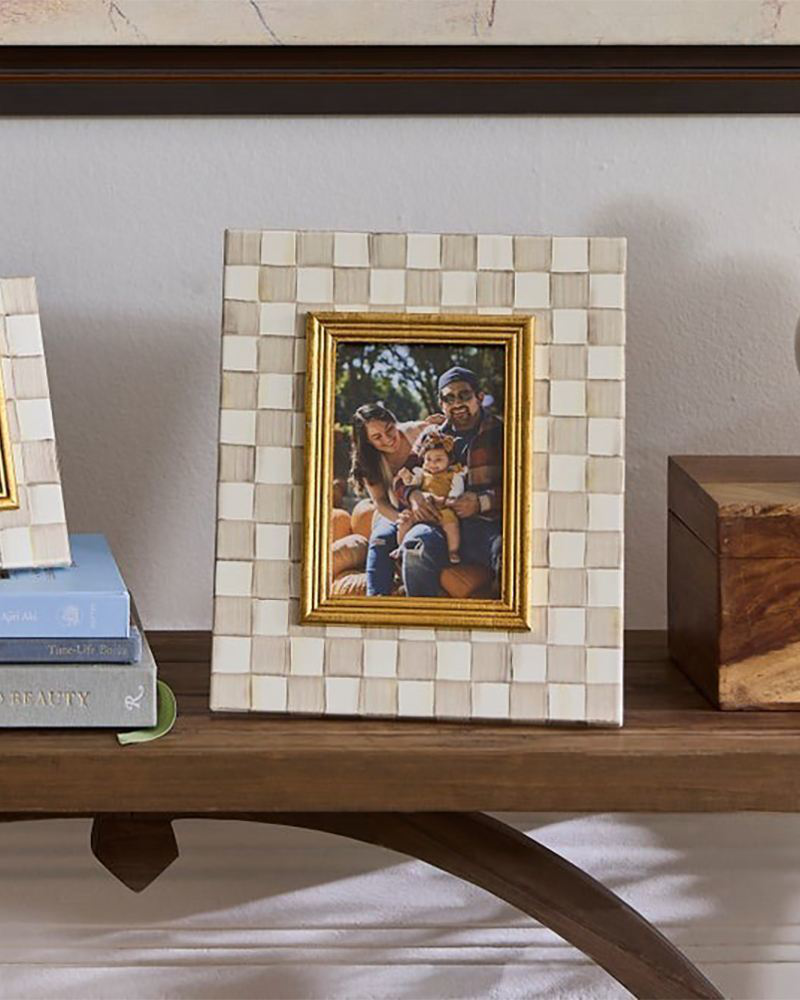 Mocha Check Frame (4x6) | MacKenzie-Childs | The Paper Store