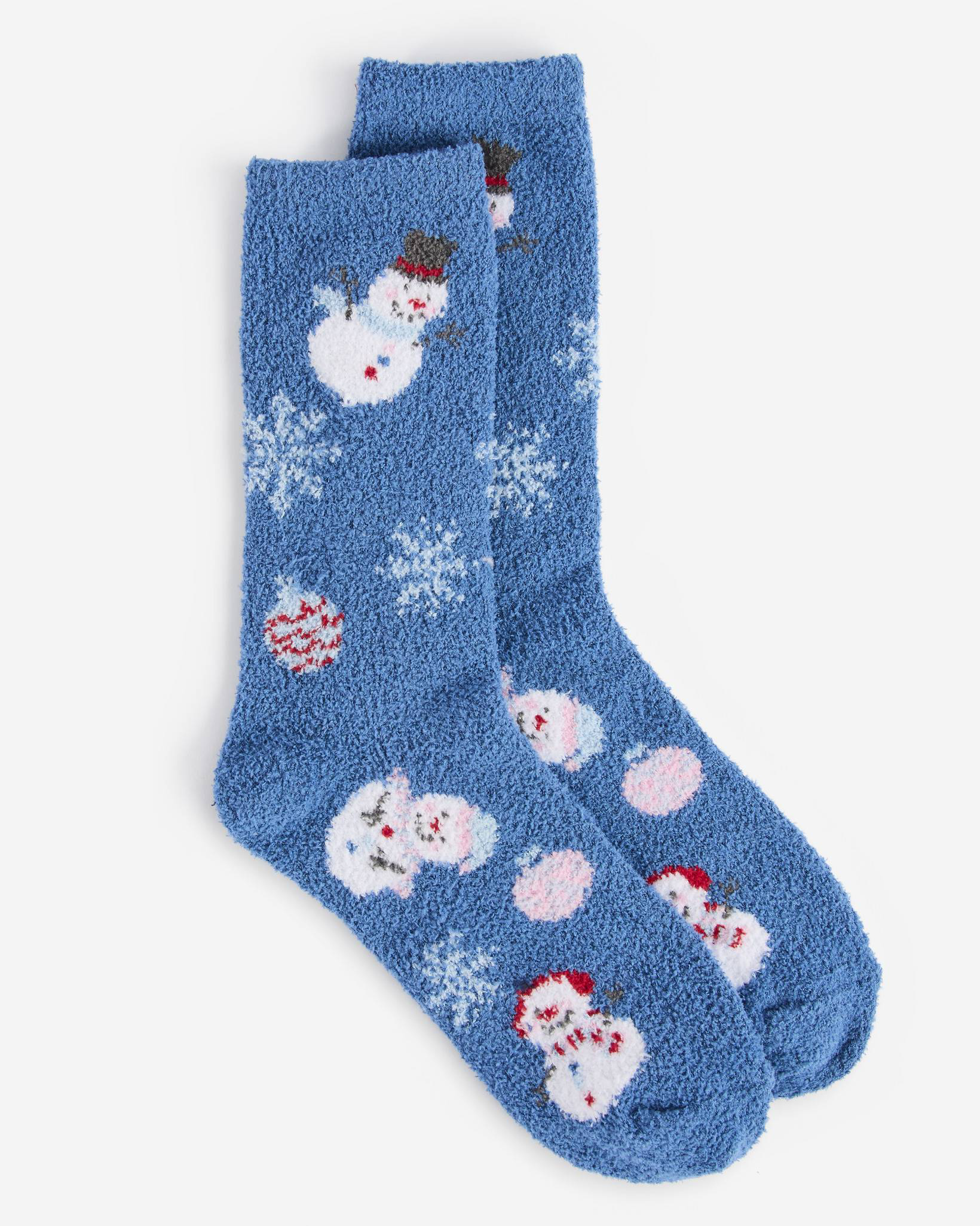 Blue Snowman Holiday Cozy Socks | Merry Makers | The Paper Store
