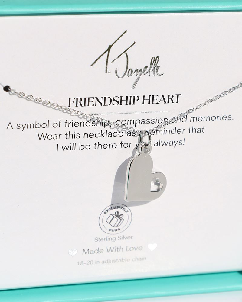 Exclusive Friendship Heart Pendant Necklace in Silver | Tiffany Jazelle ...