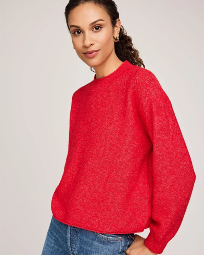 Wanda Pullover Sweater in Heather Red | Gentle Fawn | The Paper Store