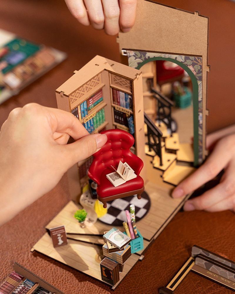 Bookstore DIY Miniature Book Nook Kit | Hands Craft | The Paper Store
