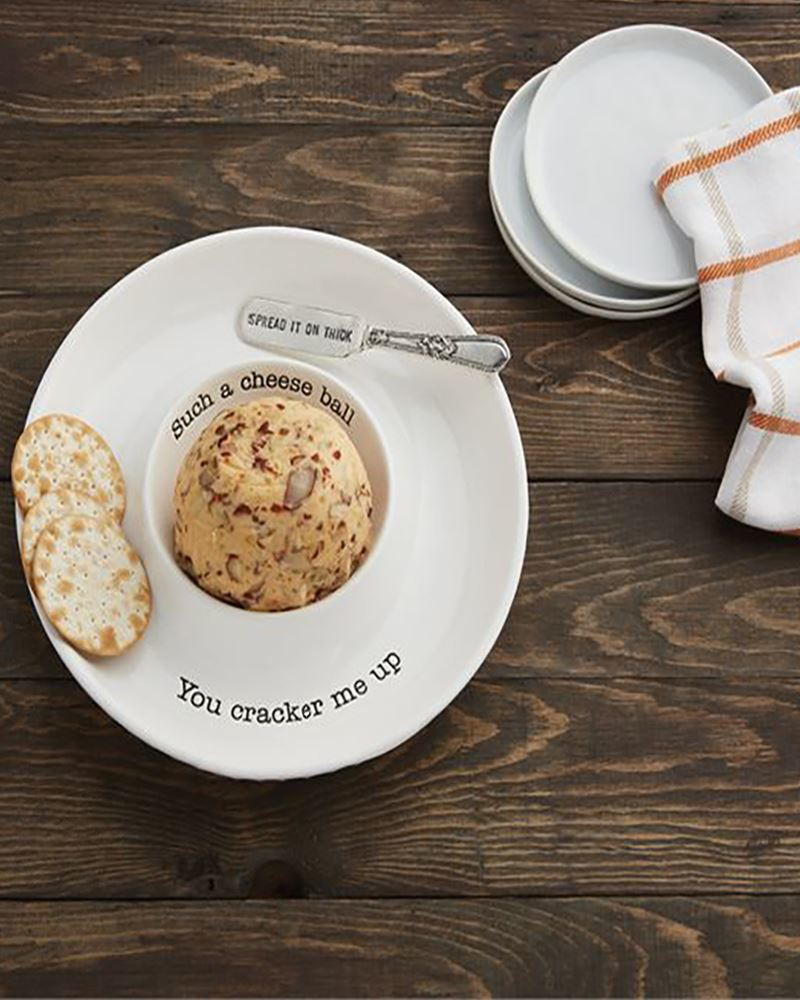 Such A Cheese Ball Serving Dish and Spreader Set | Mud Pie | The Paper ...