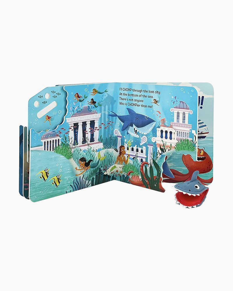 Chomp Chomp Shark Book with Puppet | Cottage Door Press | The Paper Store