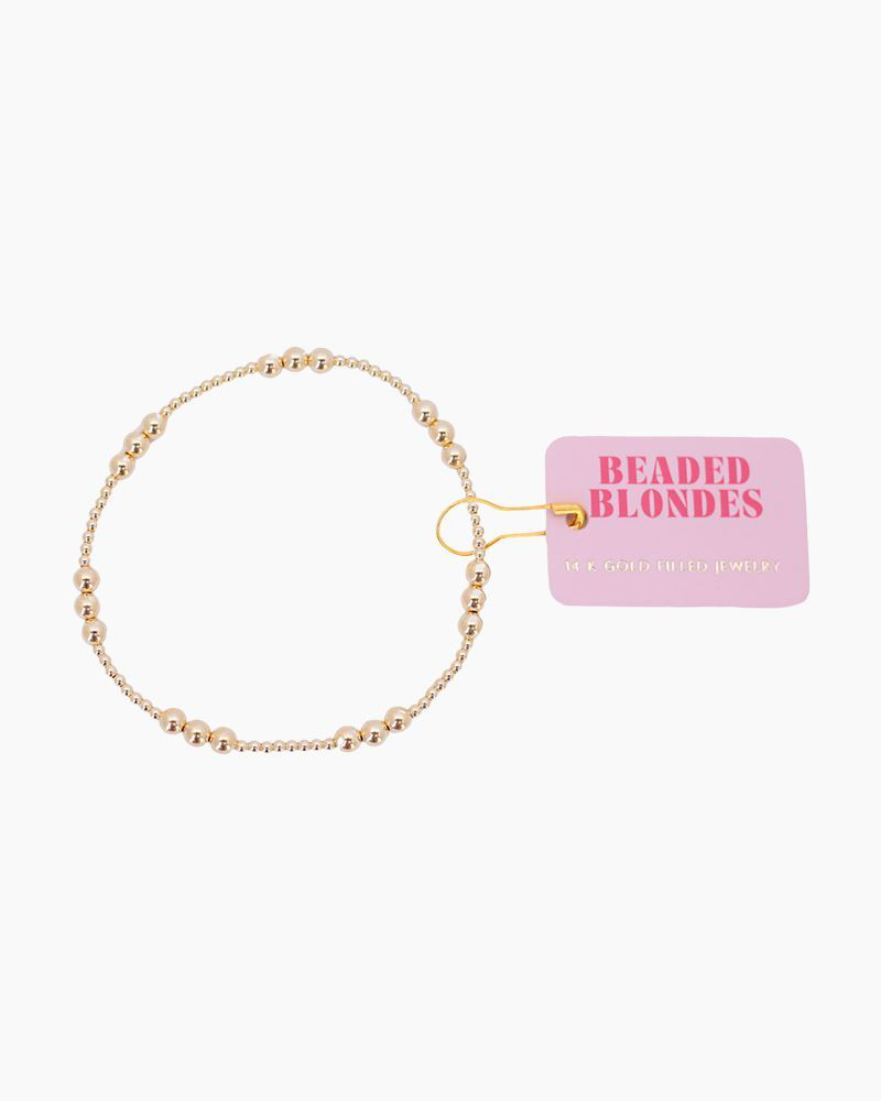 ILY Gold Beaded Bracelet | Beaded Blondes | The Paper Store