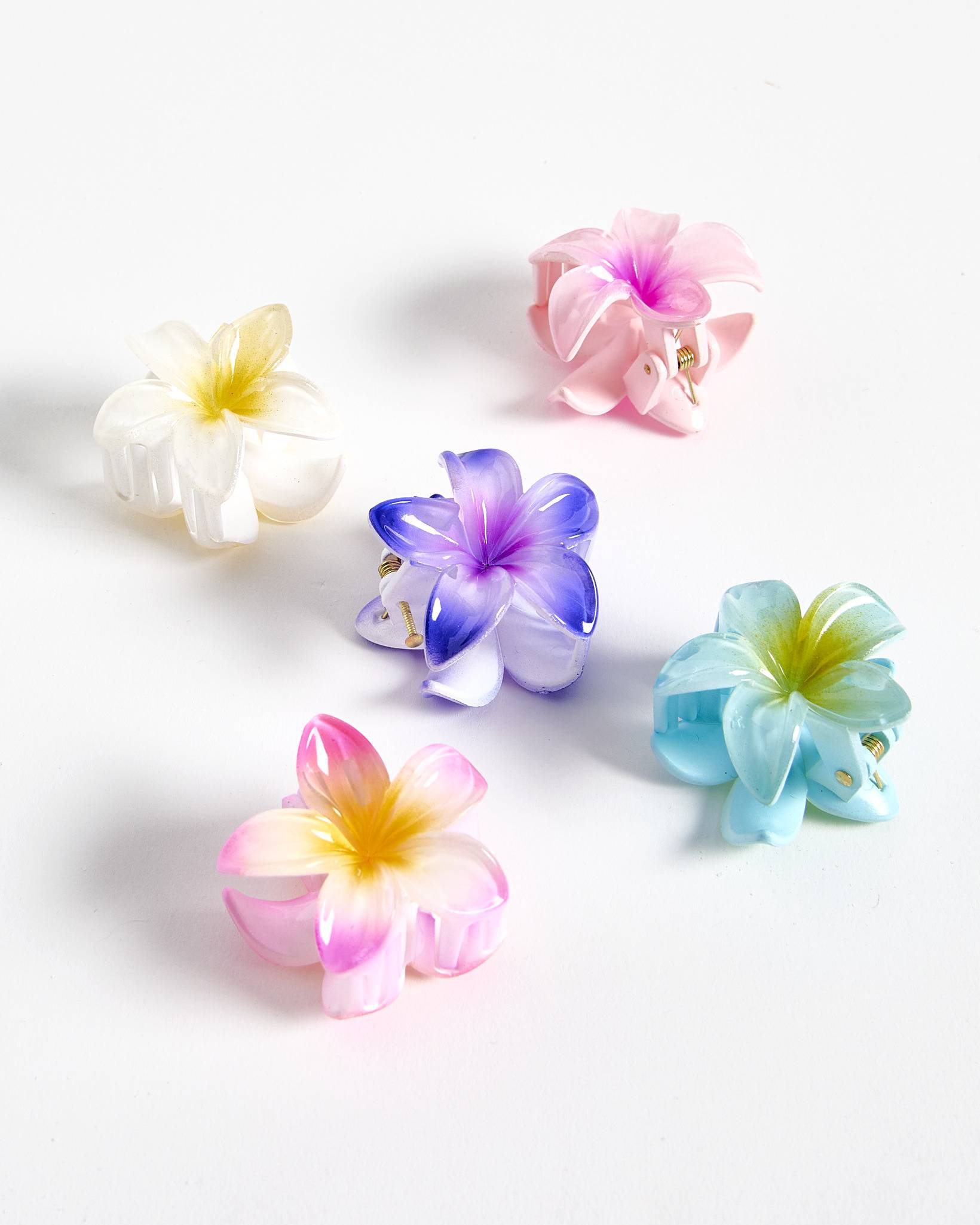 Mini Hibiscus Flowers Hair Claw Clips (Set of 5) | Never Better | The ...
