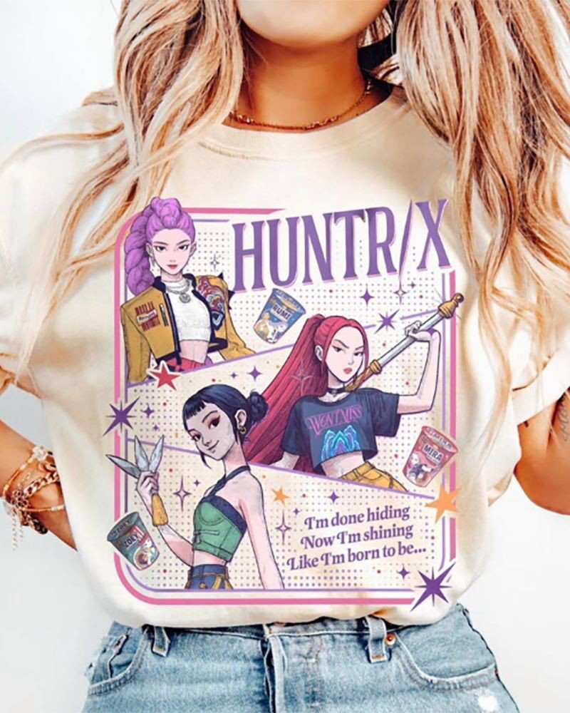 Huntrix KPop Demon Hunters Short Sleeve T-Shirt | Faire Wholesale Inc ...